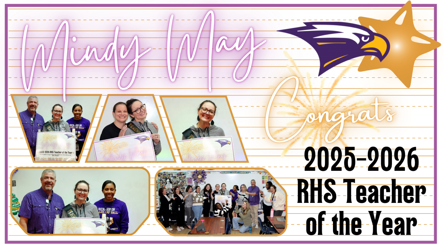 Congratulations to Mindy May: RHS Teacher of the Year! – Richardson ...